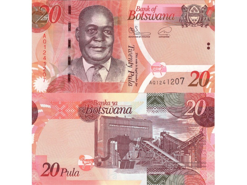 BOTSWANA Bocvana 20 Pula 2022 UNC, P-31