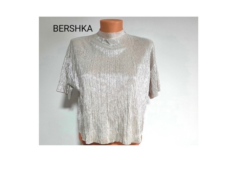 BERSHKA SEQUIN BLUZA SVETLUCAVA