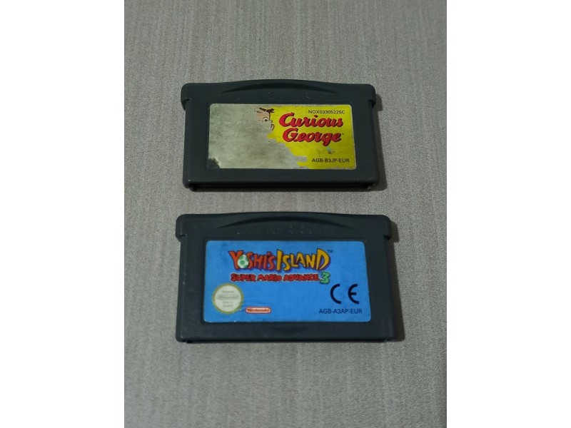 2 kertridza za GBA (Yoshi, Super Mario &Curious George)