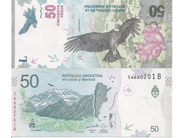 Argentina 50 pesos 2018/20. UNC