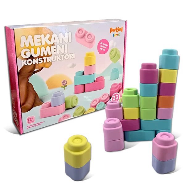 Pertini mekani gumeni konstruktori pastel 23 dela