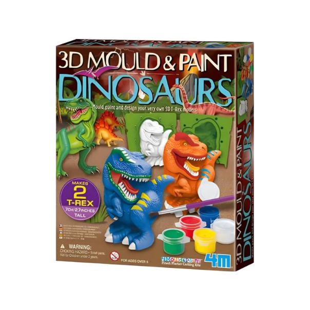 4M Napravi u 3D kalupu dinosauruse i oboji ih 04777