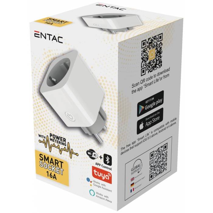 Smart uticnia sa meracem potro trosnje WIBLE 3680W 16A IP20