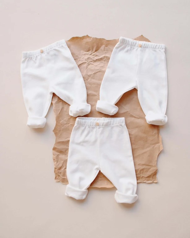 Helanke za bebe Basic White 3/1