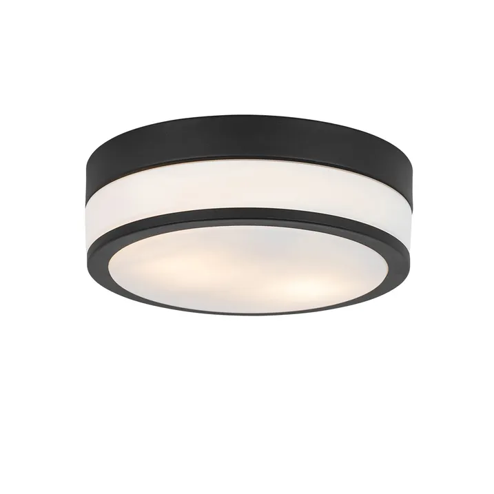 Moderna spoljna plafonska lampa crna 28 cm IP44 - Flavi