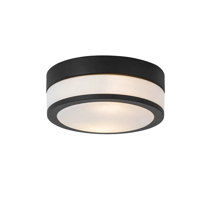 Moderna plafonska lampa crna 23 cm IP44 - Flavi