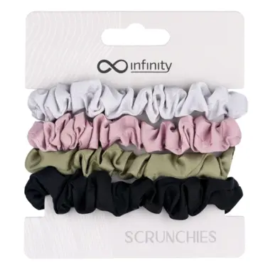 INFINITY Satenske gumice za kosu 4/1 - Scrunchies