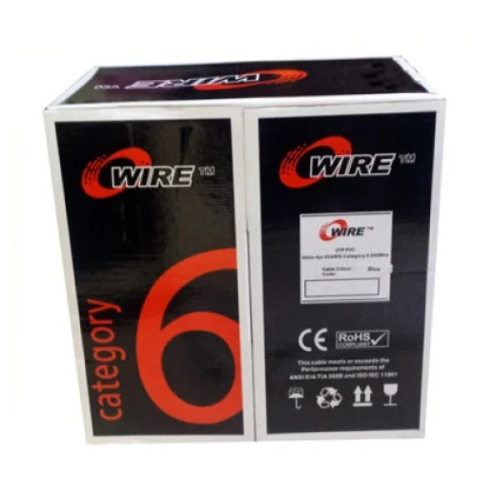 LAN UTP kabl OWIRE Cat6 Solid/CCA/0,56mm/Plavi/305m