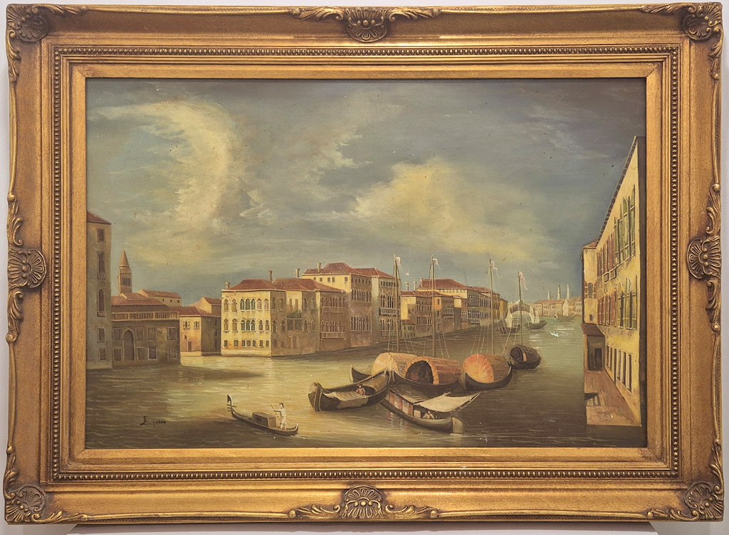 STARA VELIKA ITALIJANSKA SLIKA ULJE NA PLATNU – 112X82CM – VENECIJA