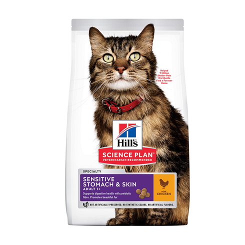 Hill's Science Plan Sensitive Stomach&Skin Adult Cat Piletina 1.5kg