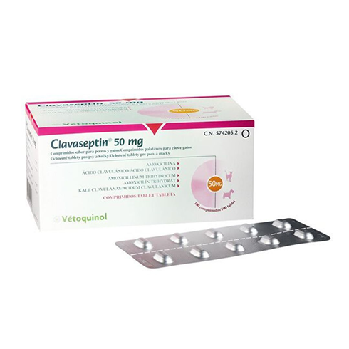 VETOQUINOL Clavaseptin 50 mg (amoksicilin, klavulanska kiselina) 10 tableta