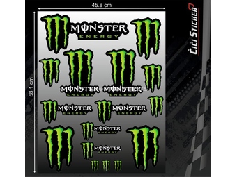 Nalepnice komplet Monster Energy Stikeri - 2556