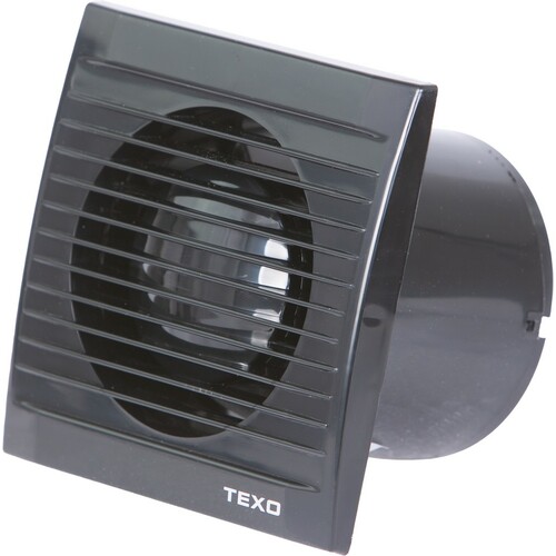 TEXO ELITE VENTILATOR FI100 SA KLAPNOM BLACK