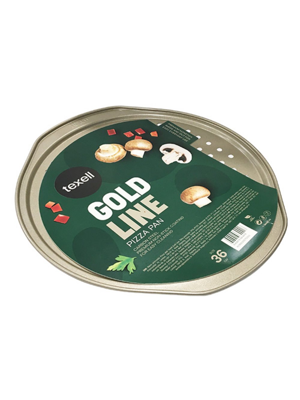 Pizza pleh 36,2*31,7*1,7cm Gold Line Texell TPGL-PP202
