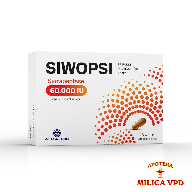 Siwopsi Serrapaptase 15×60 000 IU