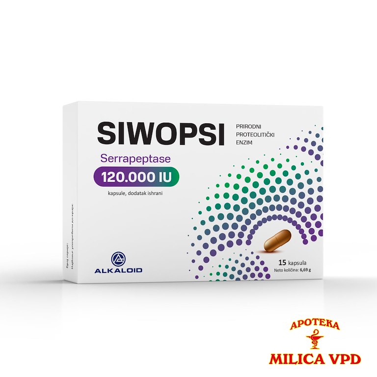 Siwopsi Serrapaptase 15×120 000 IU