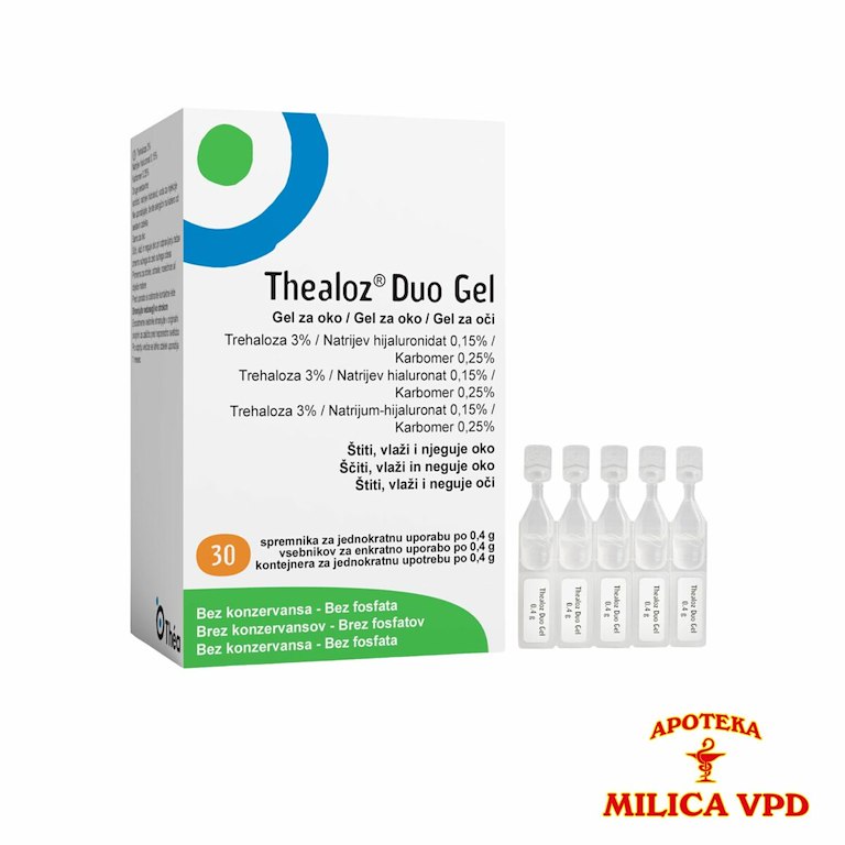 Theloz Duo Gel za vlaženje oka 30×0,4g