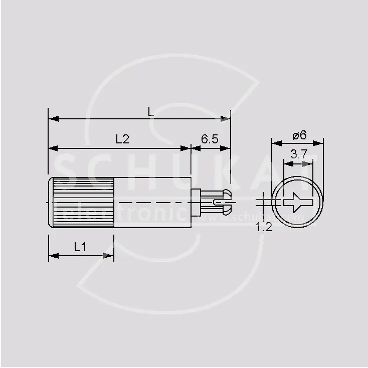 Osovina za trimer pot. ACP 11,7 mm crna