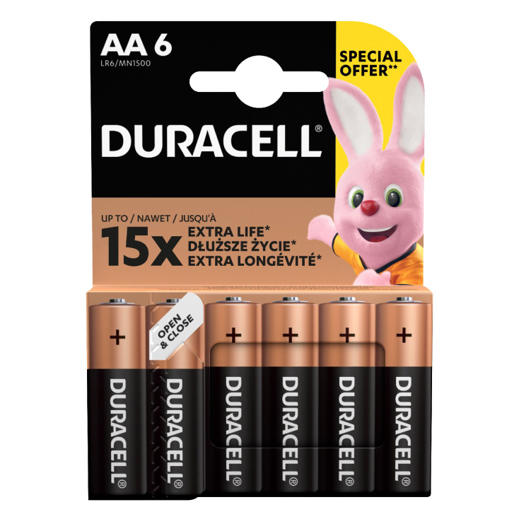 Duracell alkalne baterije AA