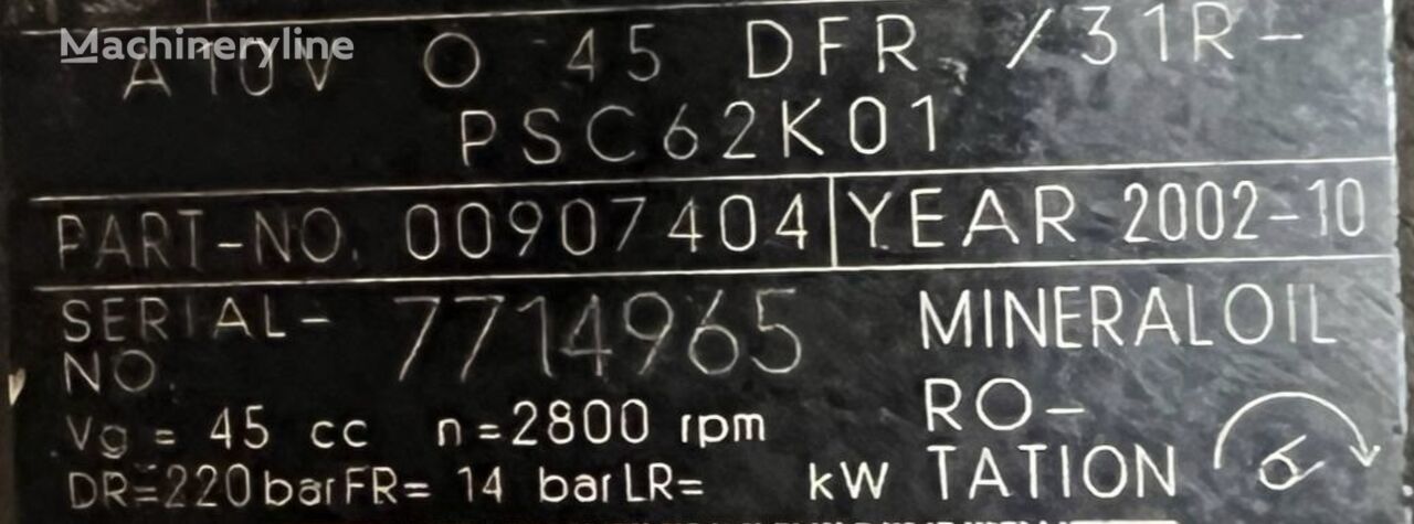 Brueninghaus A10V O 45 DFR /31R - PSC62K01 (R910907404) hidraulična pumpa