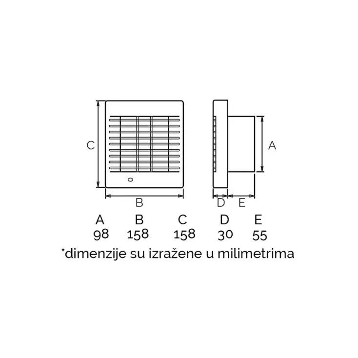 Izduvni ventilator 100mm