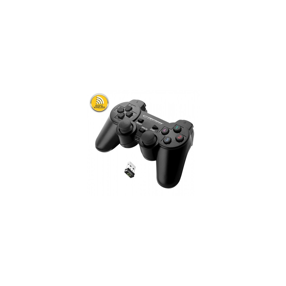 ESPERANZA EGG108K BEŽIČNI GAMEPAD 2.4GHZ PS3/PC USB GLADIATOR CRNI