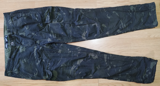 Denim Co cargo pantalone deparice, dzeparke W36L34