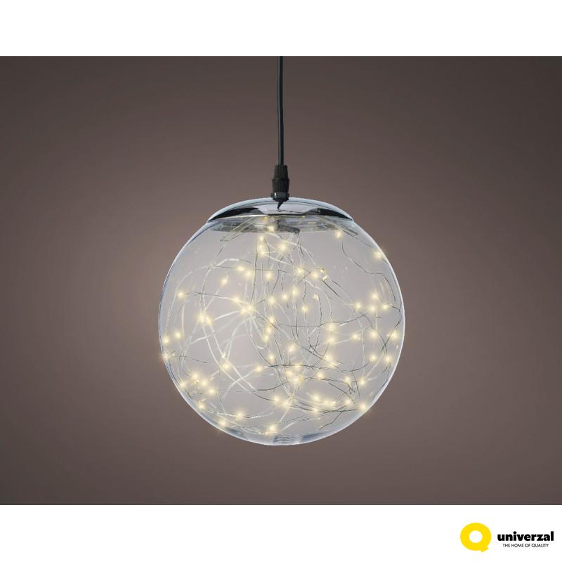 FIGURA NOVOGODIŠNJA LOPTA SA LED SVETLOM 20CM 496667