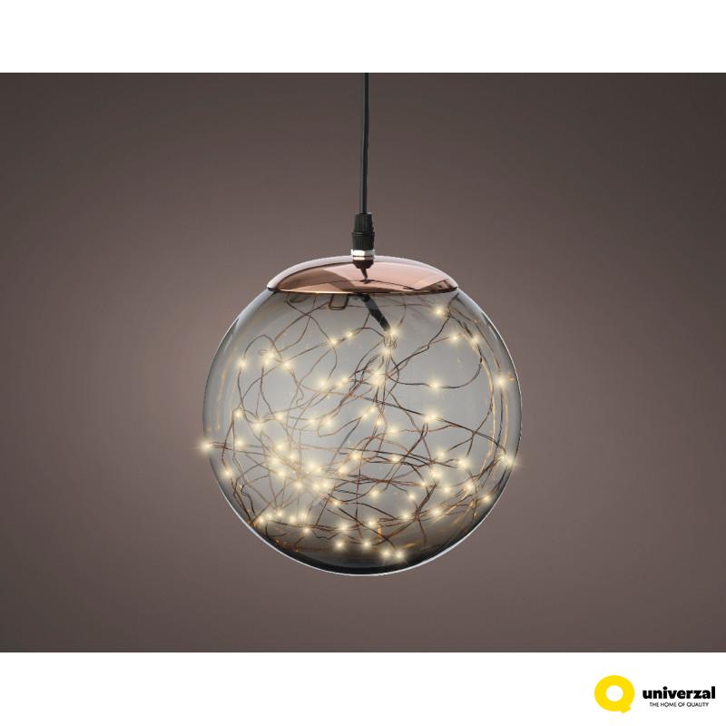 FIGURA NOVOGODIŠNJA LOPTA SA LED SVETLOM 30CM 496665