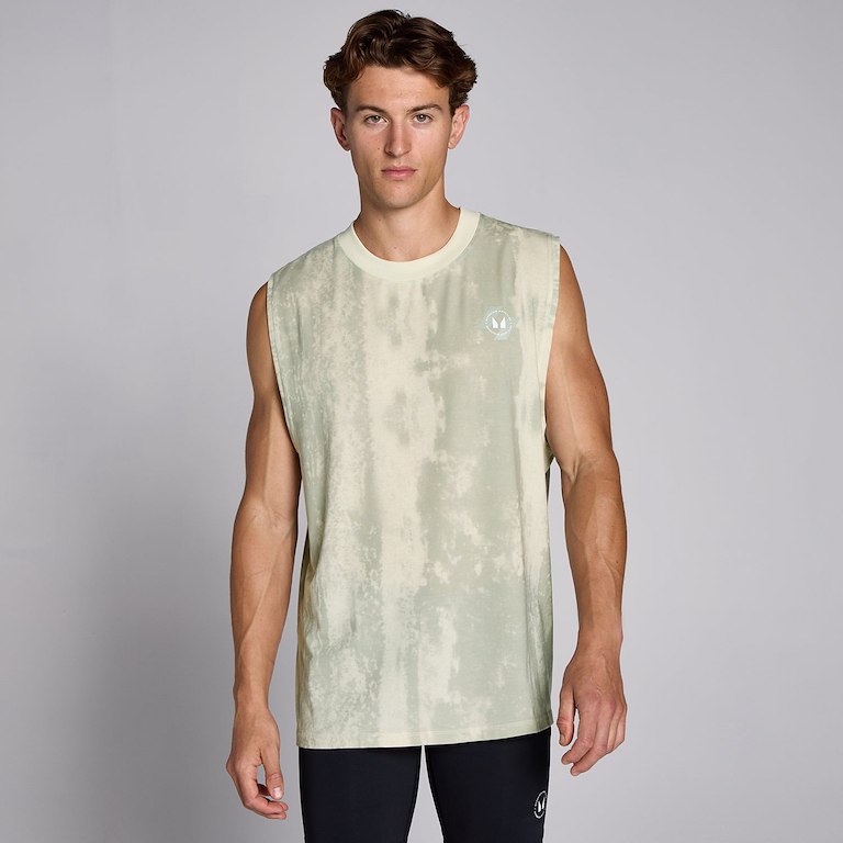 MP Men's Tempo Dropped Arm Hole Tank - muška majica bez rukava - zelenobež