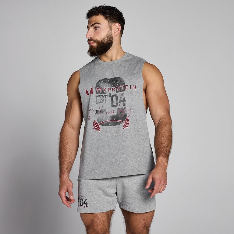 MP Men's Origin Graphic Vest - muška majica bez rukava - sivi melanž