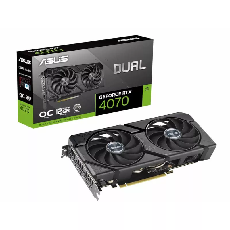 Grafička karta ASUS DUAL-RTX4070-O12GD6-EVO NVD/12GB/GDDR6/192bit/crna