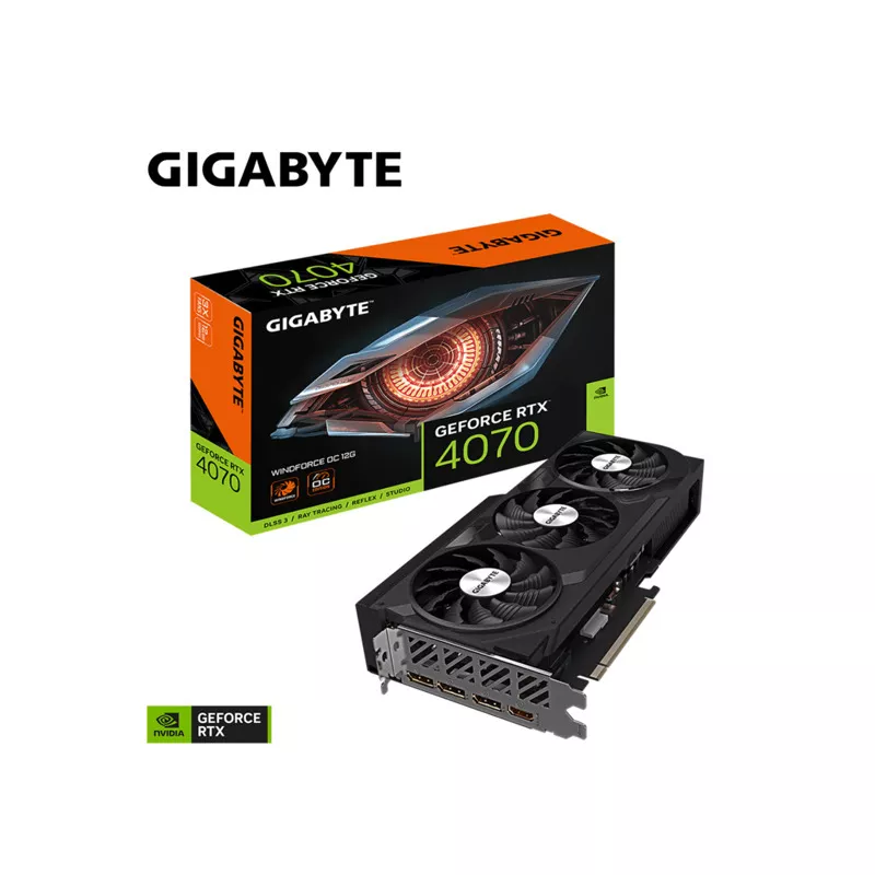 Grafička karta GIGABYTE GV-N4070WF30C-12GD WINDFORCE 1.0/12GB/NVD/GDDR6X/192bit