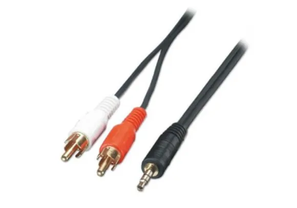 LINKOM AUDIO KABL 3,5 MM NA 2 X RCA - CRNI