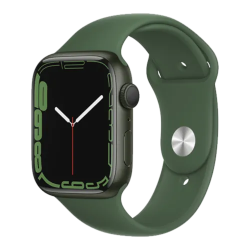 Apple Watch Series 7 GPS, 41mm Green Aluminium Case with Clover Sport Band - Regular