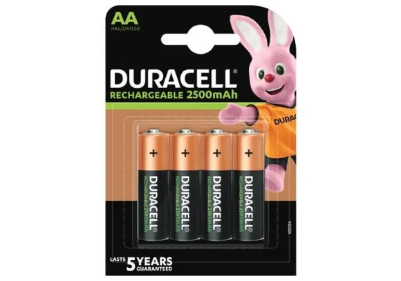 Duracell Baterije AA 2500 mAh - 4 komada