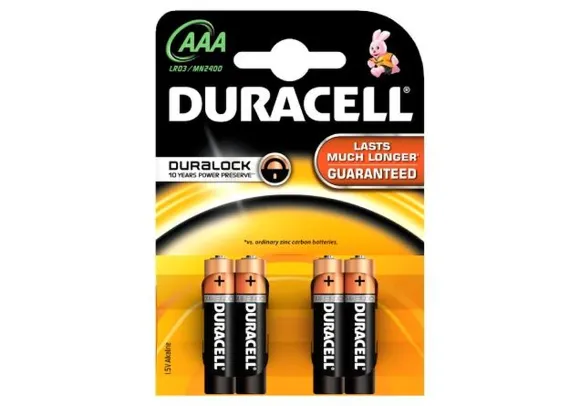 Duracell Alkalne baterije Basic AAA LR03 / MN2400 - 4 komada