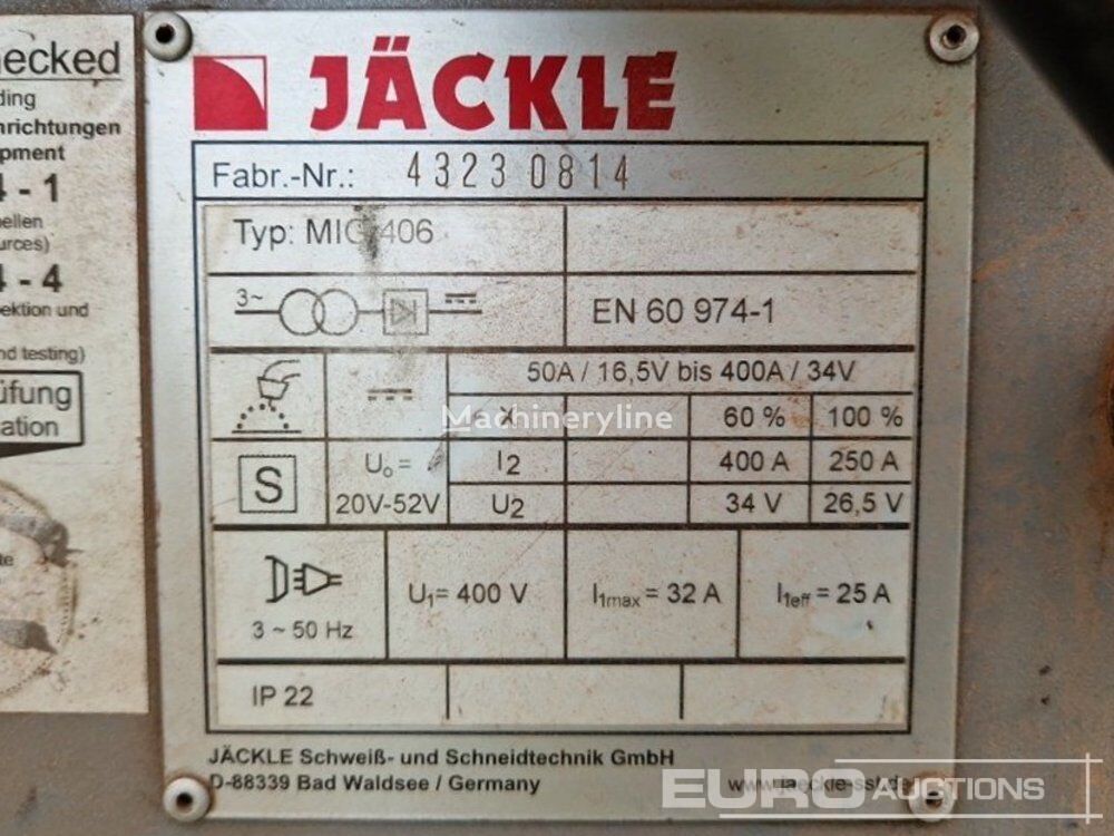 Prodaje se Jackle MIG 406 Welding Machine drugi generator na aukciji