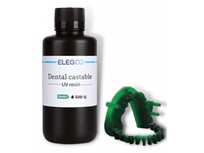 ELEGOO DENTAL CASTABLE UV RESIN 0.5 KG – ZELENA