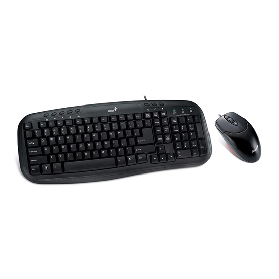 Set Tastatura + Miš Genius KM-200, Membranska, Žična, USB, Crna