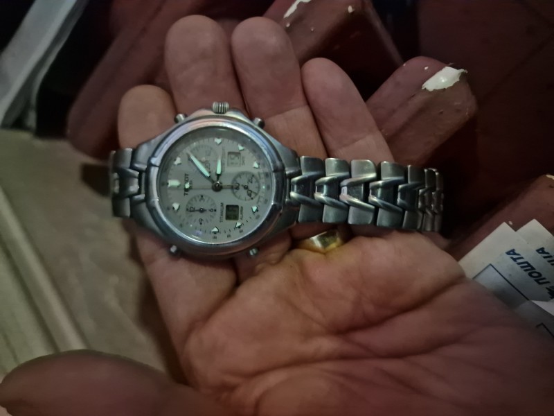 TISSOT T 671,CHRONOGRAPH, ETA 23 jewels, TITANIUM