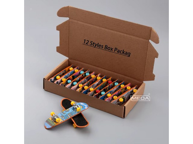 Finger skateboard, set 12x mini skejtica