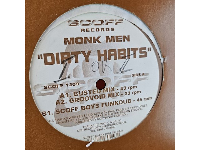 Monk Men ‎– Dirty Habits, LP, Maxi