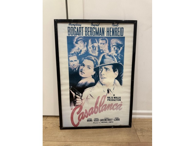 Retro slika bogart bergman henreid casablanca vintage