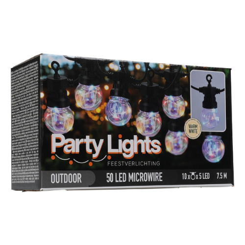 Party lampice 50 LED multicolor outdoor 7,5m