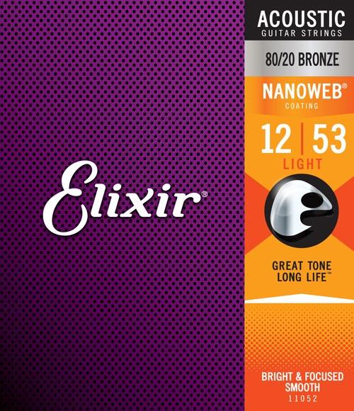 Elixir 11052 12-53 NANOWEB - Žice za akustičnu gitaru