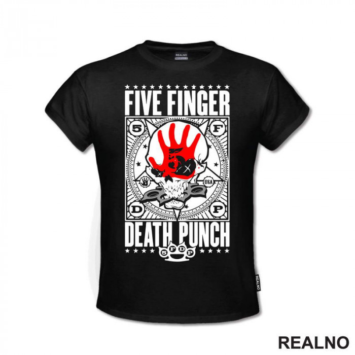 FIVE FINGER DEATH PUNCH - WHITE - MUZIKA - MAJICA