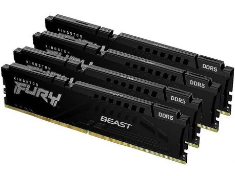 KINGSTON DDR5 128GB (4X32) 5600MT/S CL40 FURY BEAST BLACK XMP (KF556C40BBK4-128)