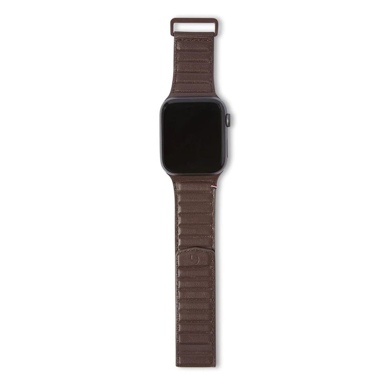 Decoded Leather Magnetic Traction Strap |Series 7(45mm)/6/SE/5/4(44mm)/3/2/1(42mm)| Chocolate Brown