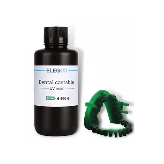 ELEGOO DENTAL CASTABLE UV RESIN 0.5 KG - ZELENA CENA